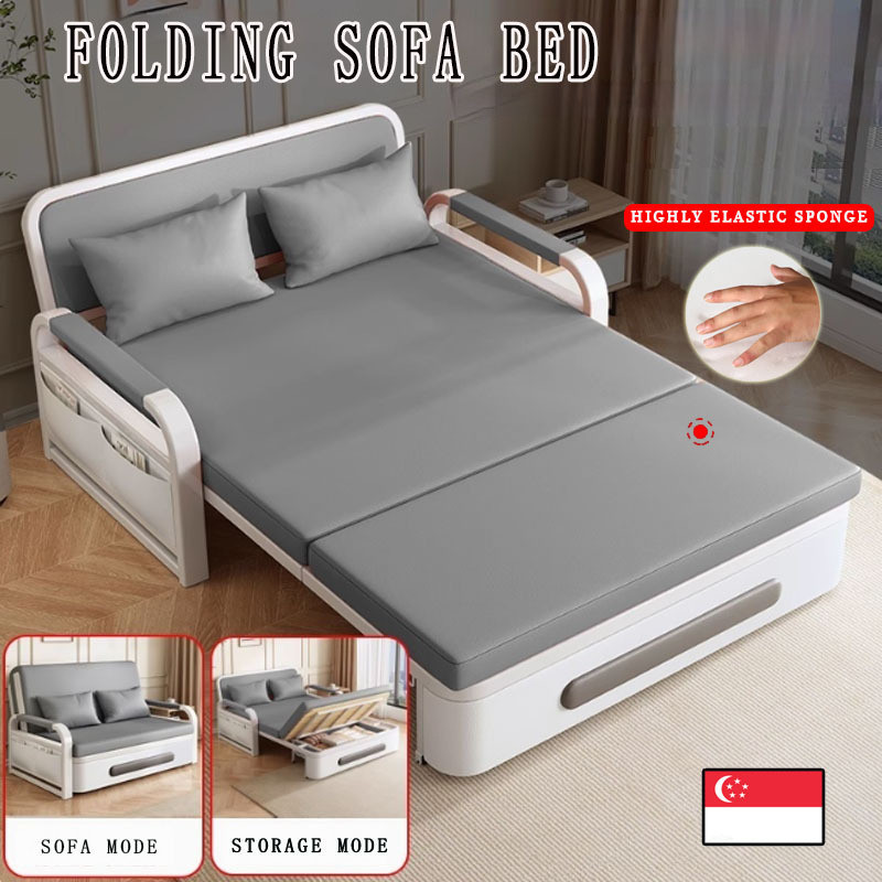 【SG Stock】sofa Bed Foldable Bed Multifunctional Storage Sofa Single ...