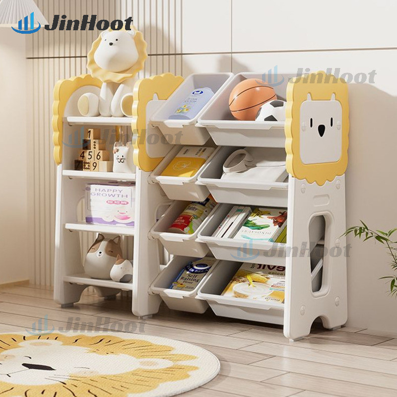Small Cabinet Nordic Children's Book Shelf Family Multi-Layer Kids ...