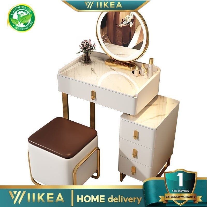 Solid wood dressing table modern and minimalist bedside table dressing ...