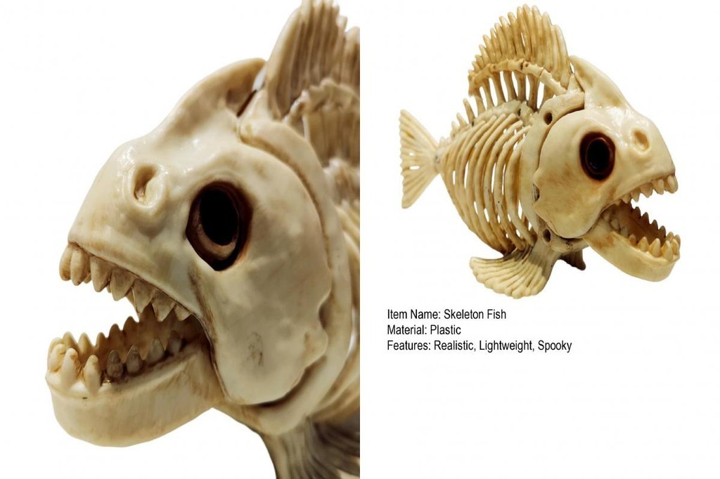 Bar Ornament Fish Bone Ornament Spooky Skeleton Fish Model for ...