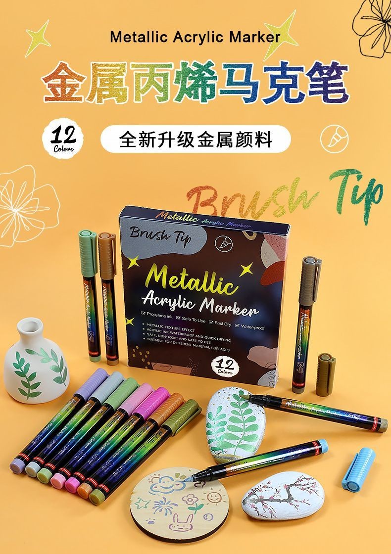 [2316 People Praise] Electroplating Metallic Marker Model Mecha Color ...