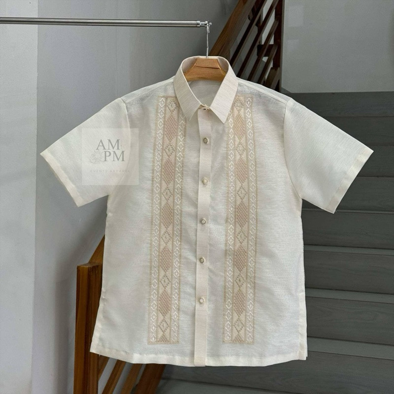 Pinya Jusilyn Polo Barong Short Sleeves Full Open Double Lining (B3N ...