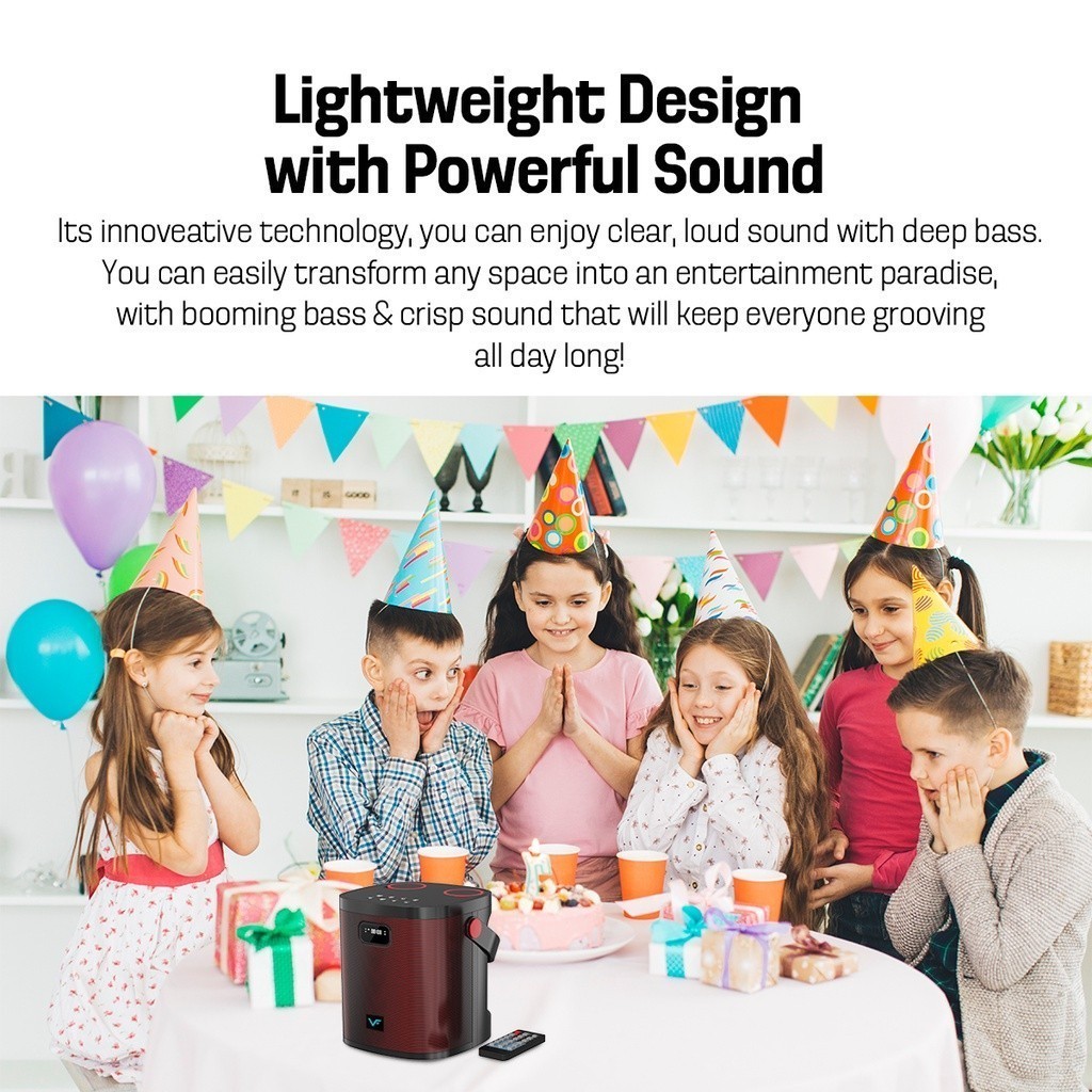 VINNFIER Tango Pro 1 Bluetooth Portable Speaker with 2 Wireless ...