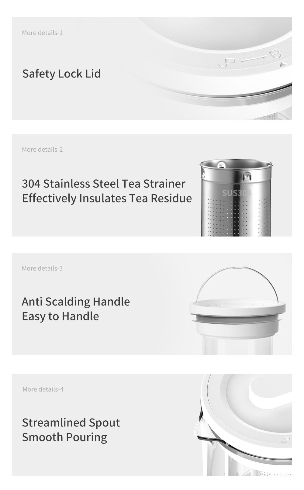 Simplus Health Pot | 1.5L 850W | 24H Reservation Double Filtration | Automatic Power Off | 养生壶 ...