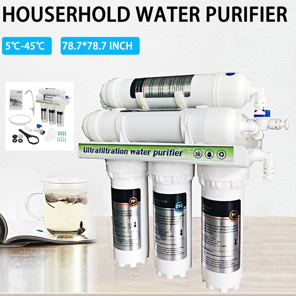 6 Stage 3+3 Mode Ultrafiltration Drinking Water Filter System Home ...