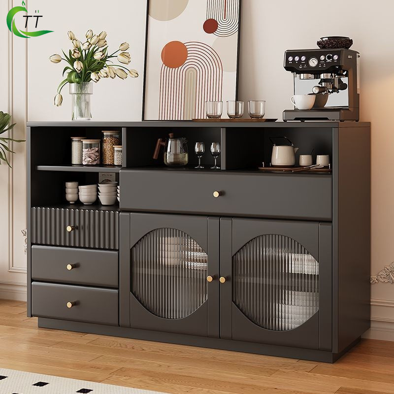 CC Kitchen-cabinet Modern Simple Storage Cabinet Solid Wood Storage ...