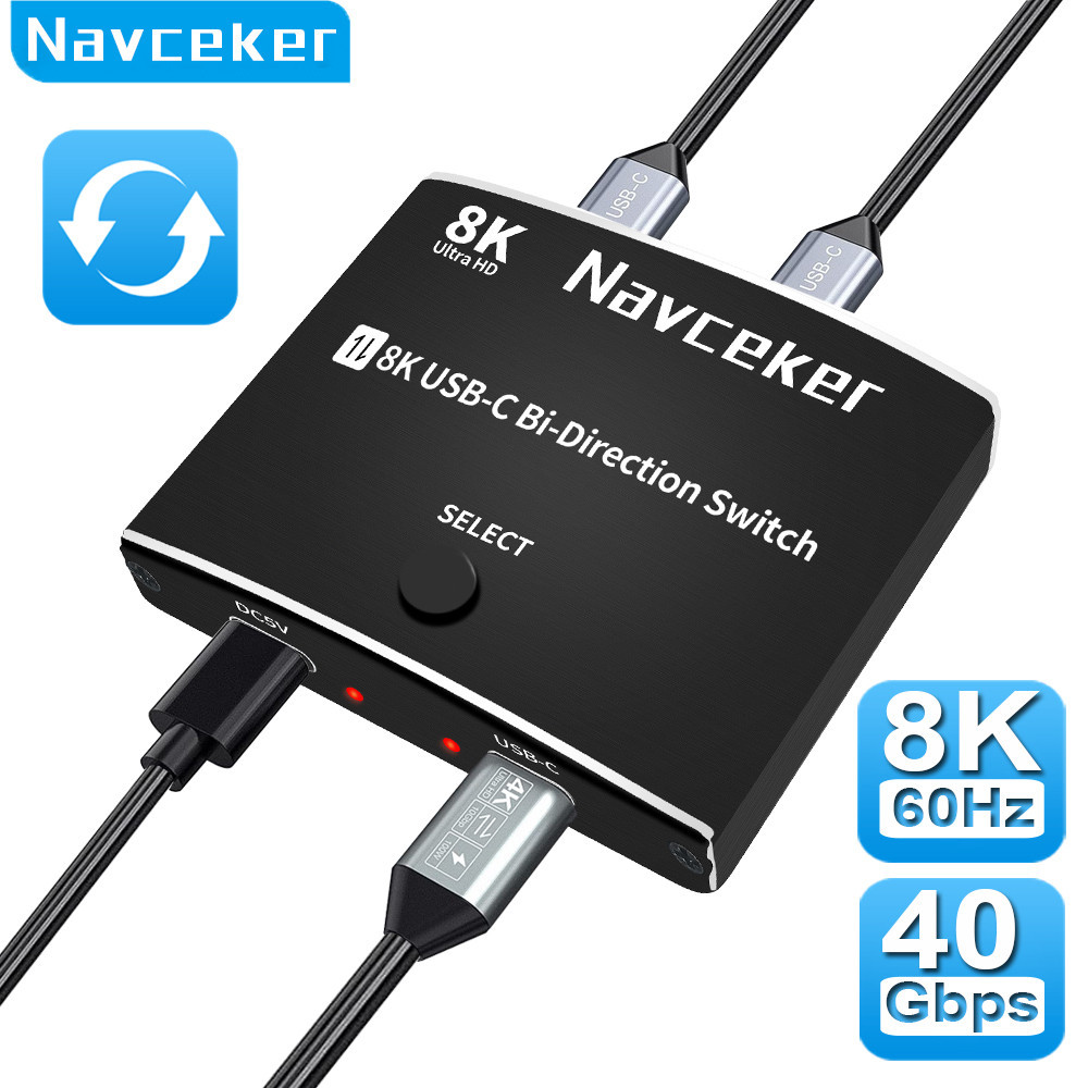8k Usb C Type C Bi Direction Switch 1x2 2x1 4k 120hz Thunderbolt 4 Video Switcher Usb 3 1 Pd