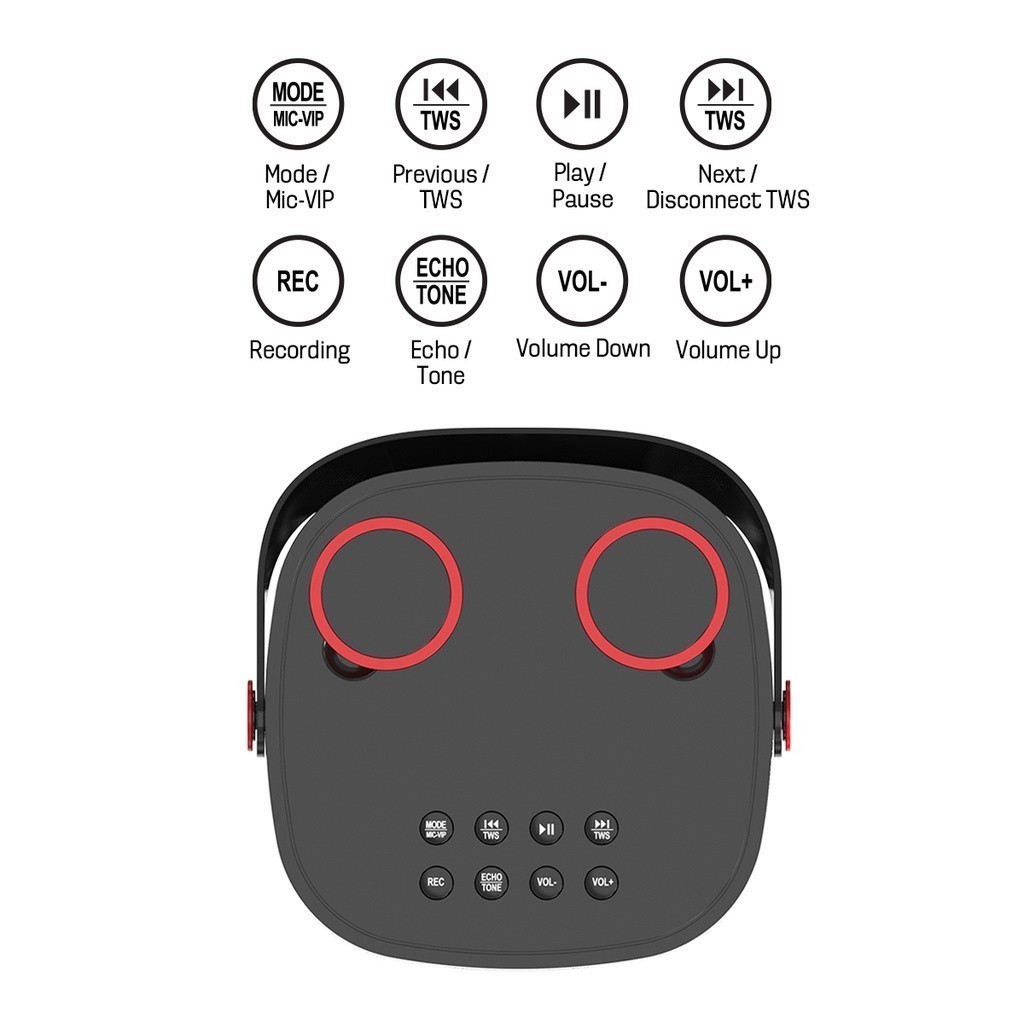 VINNFIER Tango Pro 1 Bluetooth Portable Speaker with 2 Wireless ...