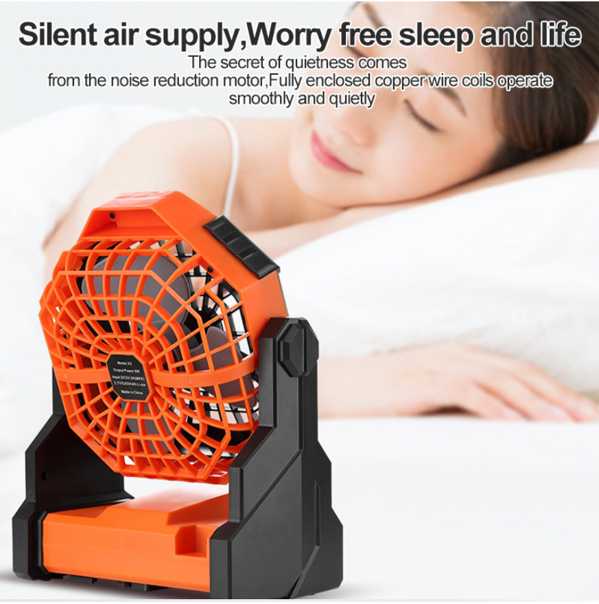 7800mAh 3 in 1 Portable USB Rechargeable Table Fan Hanging Tent Lamp ...
