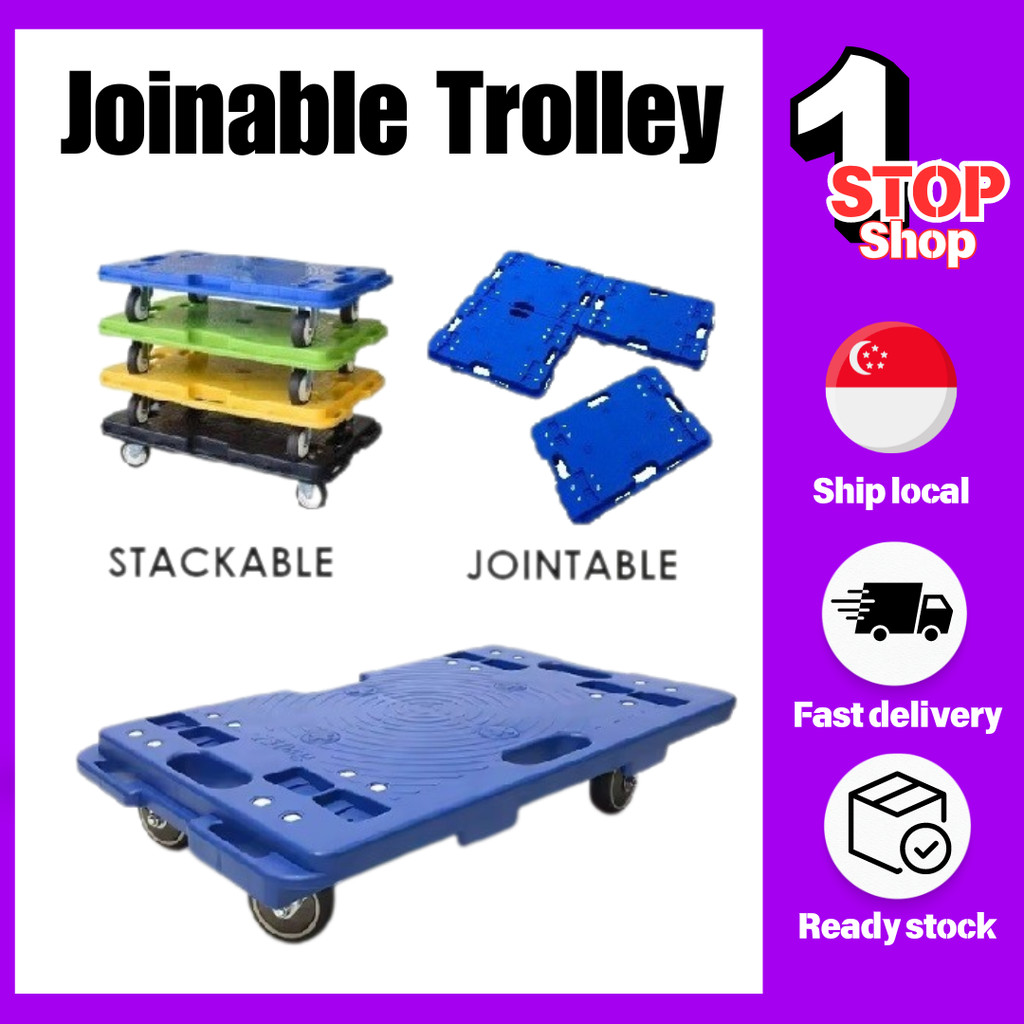 Connectable Trolley platform flat trolley Turtle trolley | Shopee Singapore