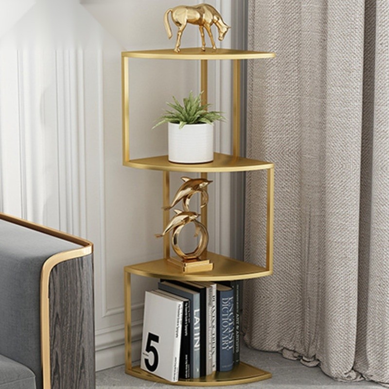 Corner Cabinet Light Luxury Creative Vertical Corner Bookshelf Simple ...