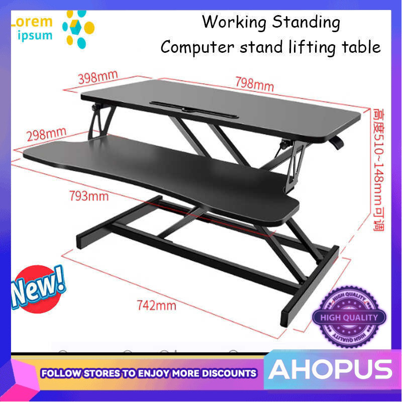 ELE Adjustable Laptop Stand Ergonomic Standing Desk Converter Two-Tier ...