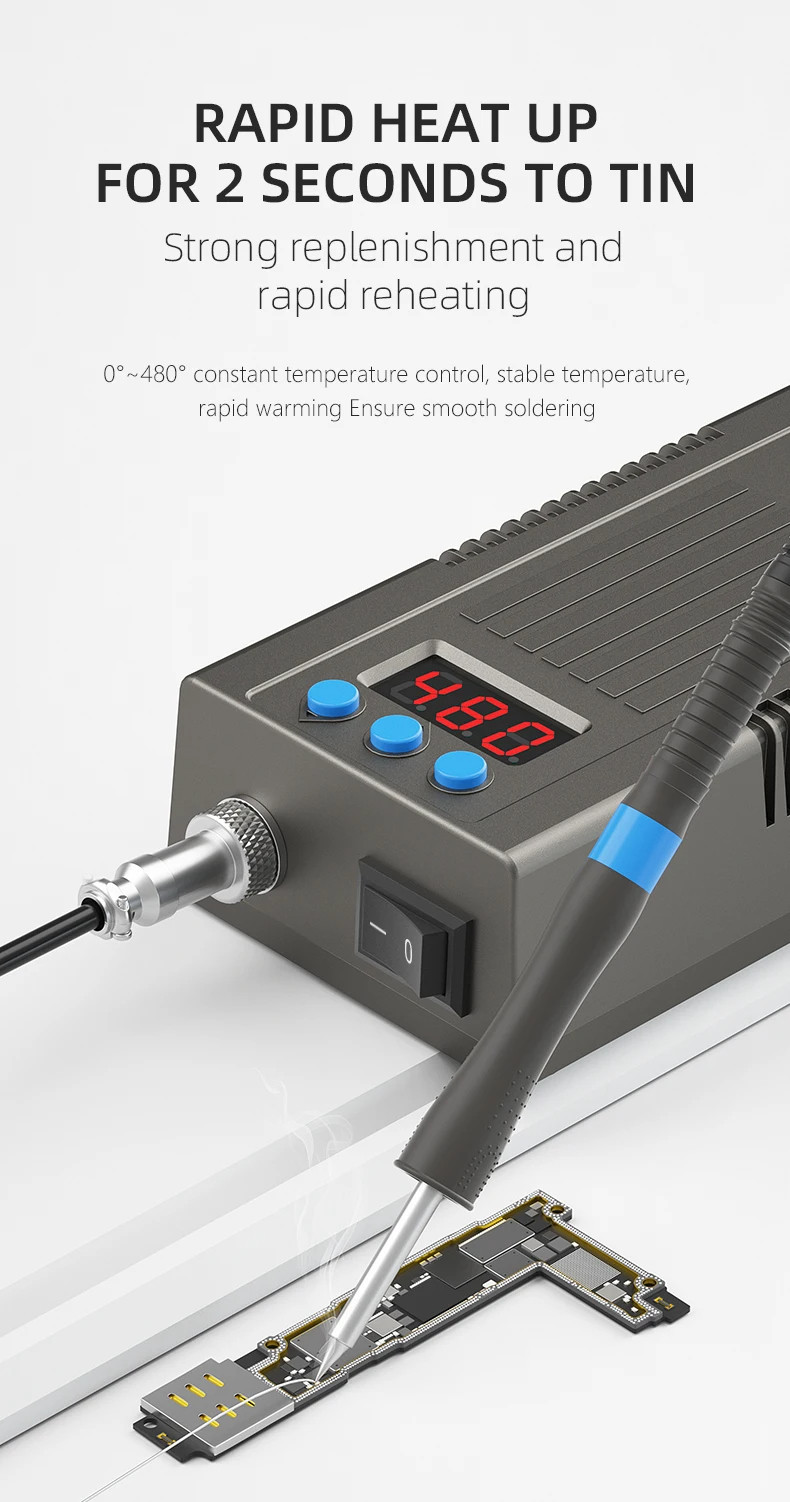 MaAnt M-T12 Portable Soldering Station Fast Heating Intelligent Welding Table LED Display for ...