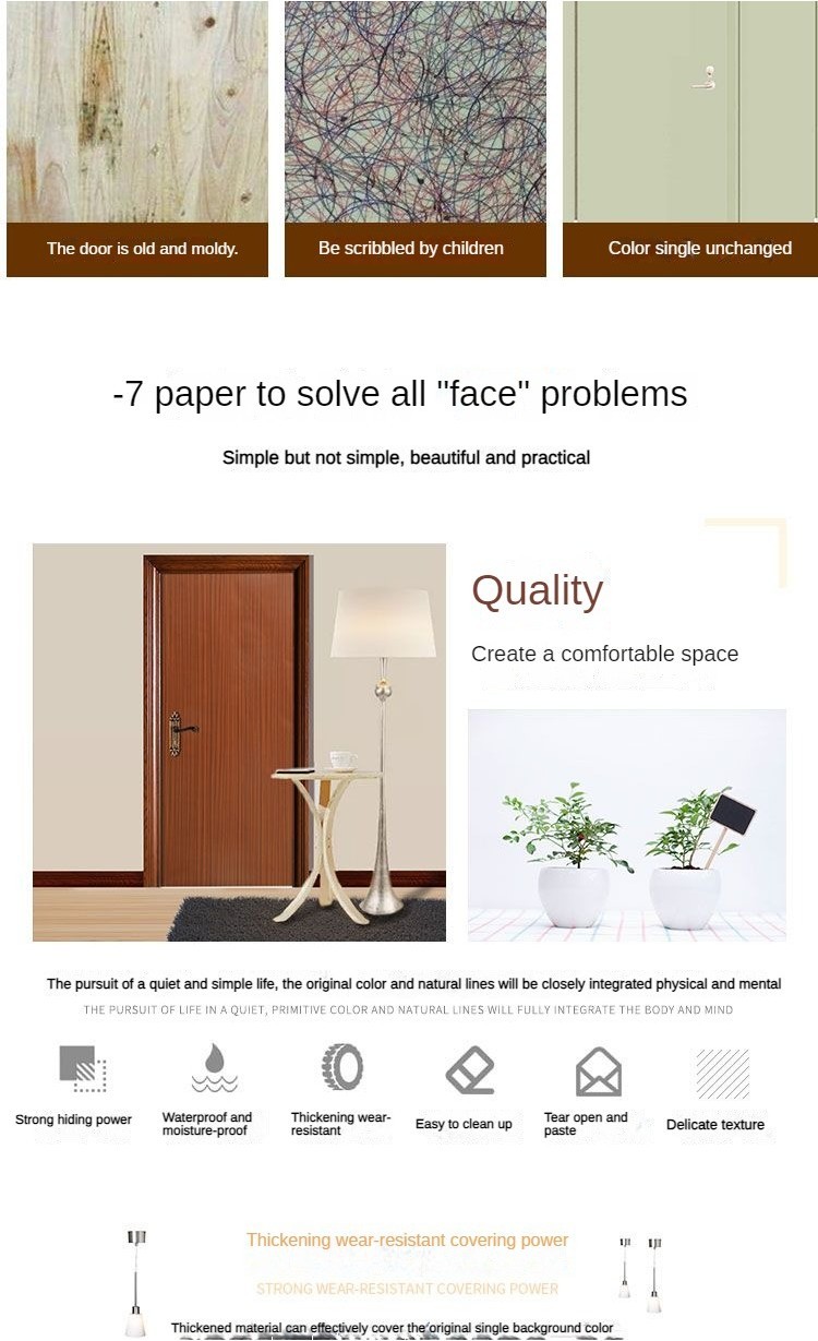 Waterproof and moisture-proof imitation wood grain sticker Self ...