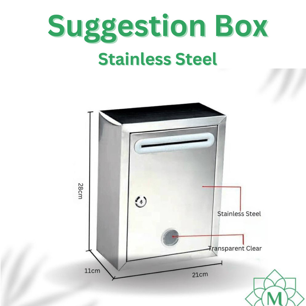 Suggestion Box Indoor Wall Mounted and Lockable Feedback Box Collection ...