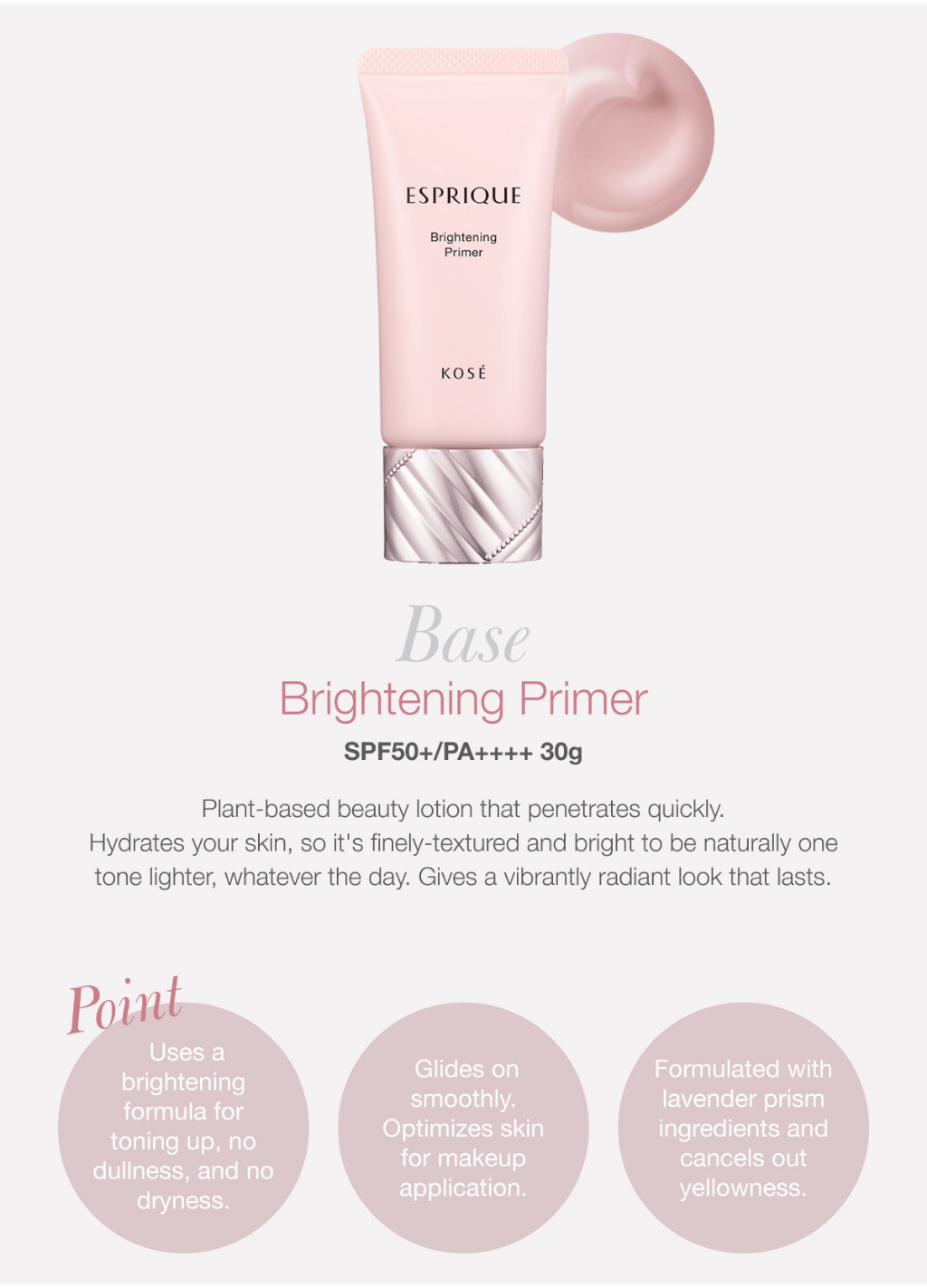 Kose Esprique Brightening Primer SPF50+/PA++++ 30g | Shopee Singapore