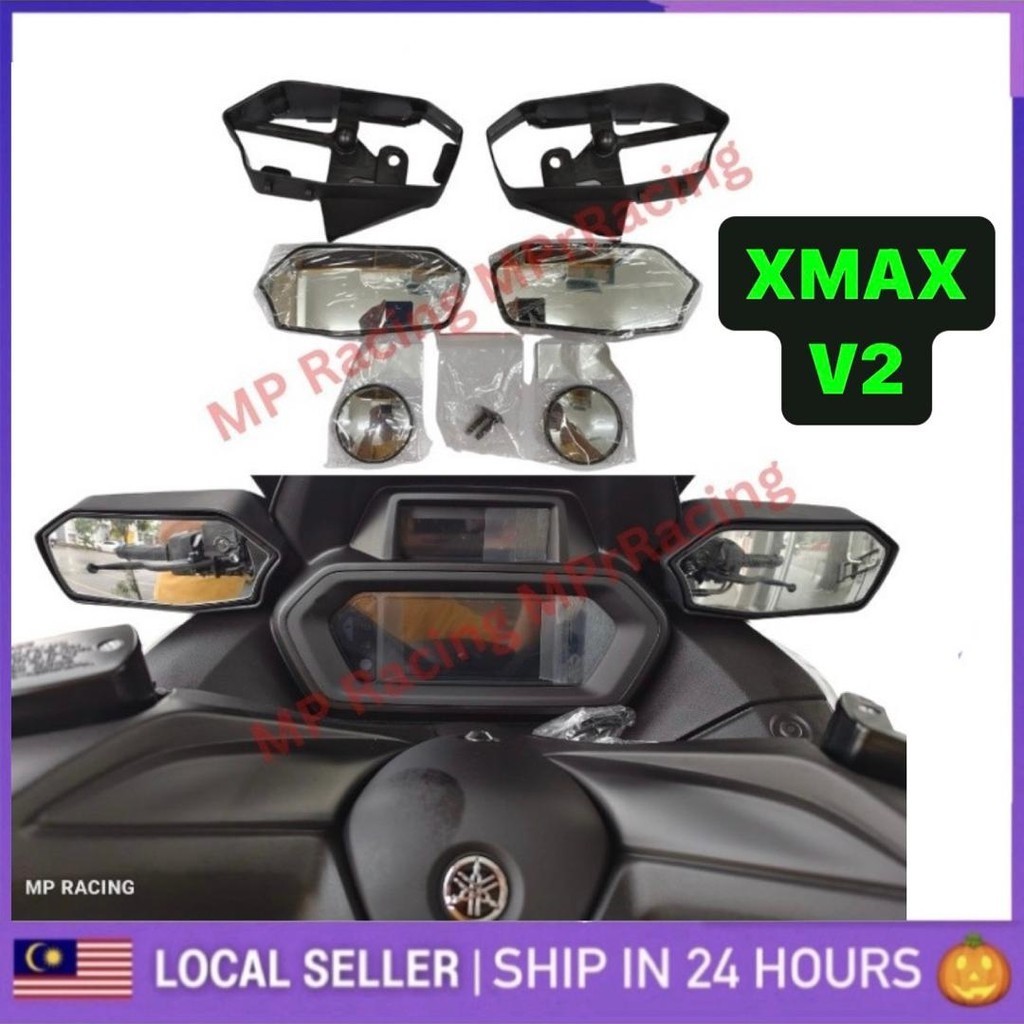 XMAX V2 Side mirror integrated, Yamaha XMAX 250 V2 side mirror set ...