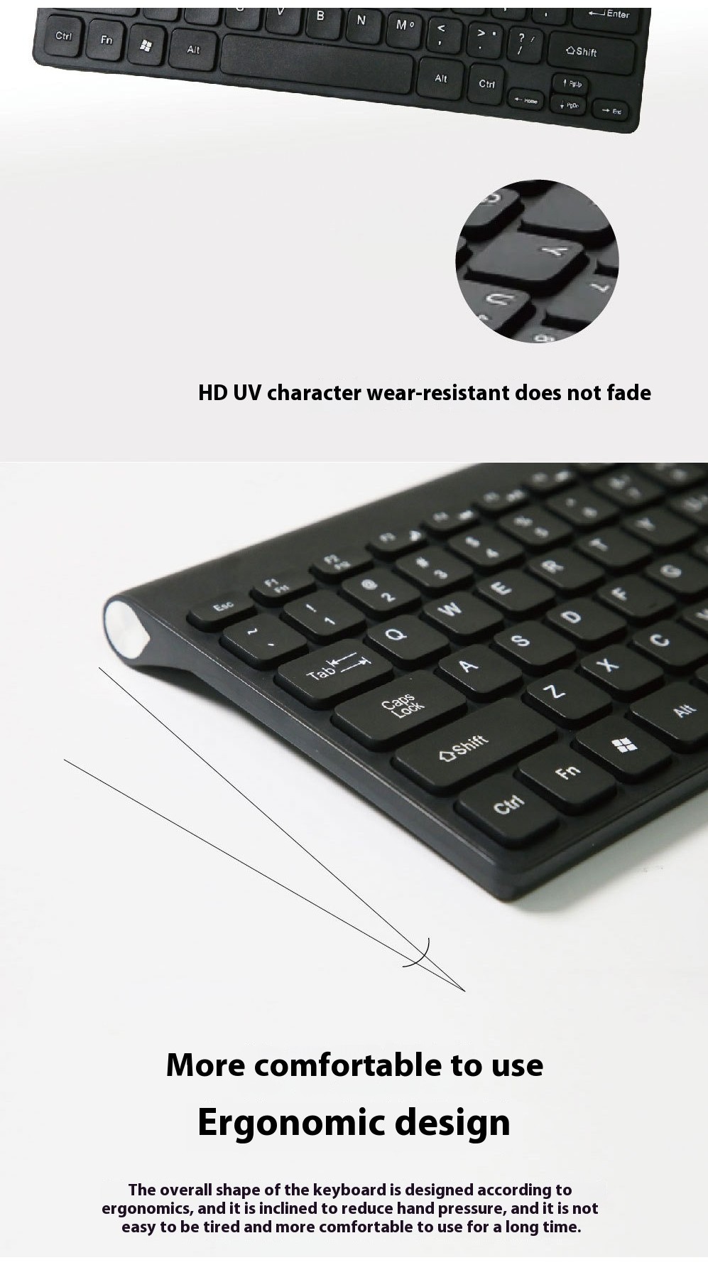 Ultra-Thin Mini Wired Keyboard Computer Business Office PC Mini ...