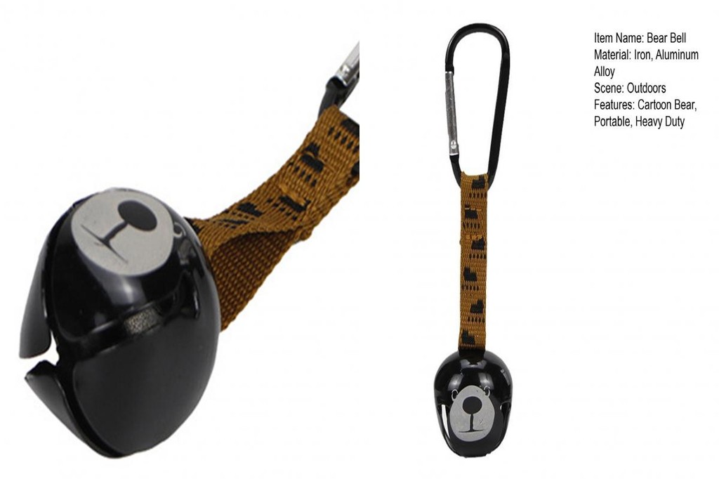 kT Mini Bear Bell Hiking Bear Bell Outdoor Camping Black Bear Hanging ...
