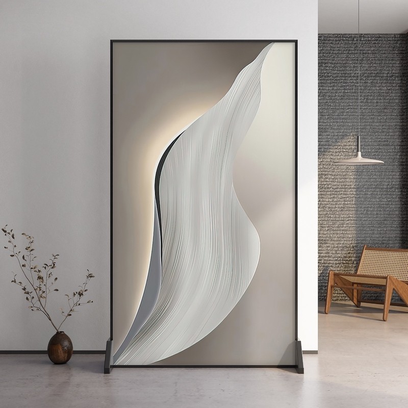 Light Luxury Room Divider Screen Modern Minimalist Aluminum Alloy ...