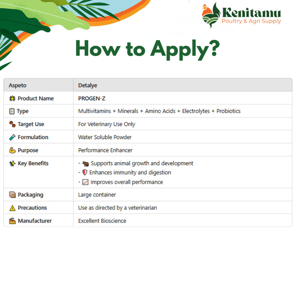 Progen-Z 1kg Soluble Powder – Vitamins,Electrolytes,Amino Acids ...