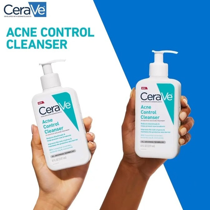 CeraVe Acne Control Cleanser & Acne Foaming Cream Cleanser Benzoyl ...