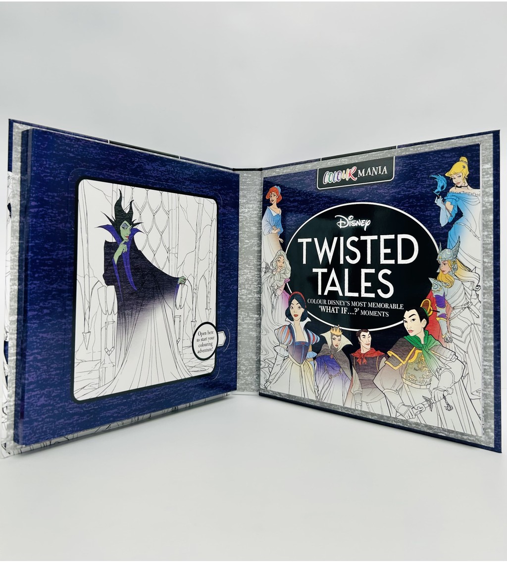 Disney Twisted Tales Colouring Book Colourmania Gift Set for Kids with ...