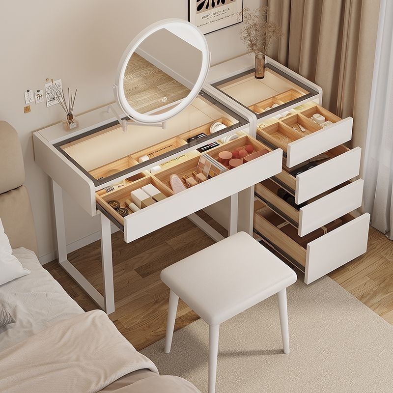Dressing Table Storage Cabinet High-grade Glass Dressing Table With ...
