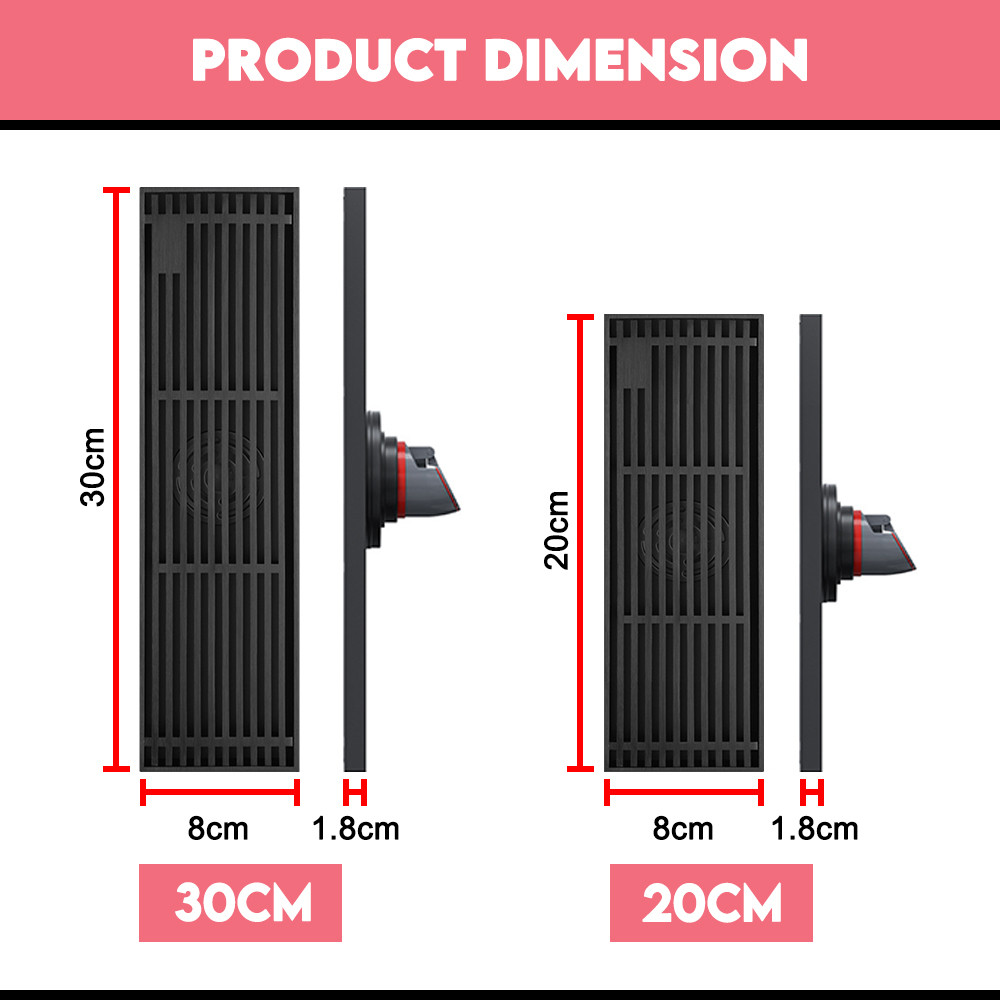 Innohut 20/30CM Rectangular Floor Trap Bathroom Floor Grating Perangkap ...