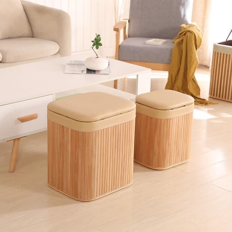 Multifunctional Solid Wood Storage Stool Entry-level Seatable Adult ...
