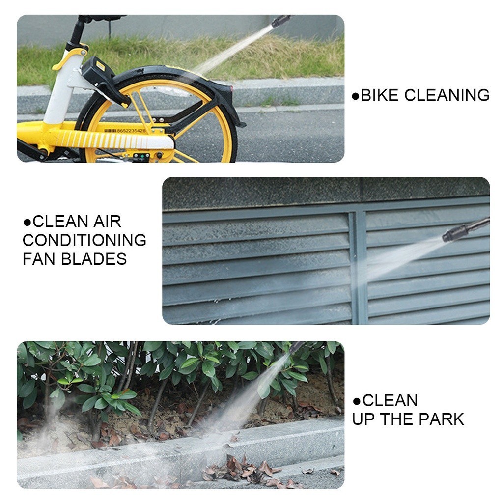 1800W 85Bar Electric Car Washer Cordless Water Jet High Pressure Car Wash GunsPortable Wash ...