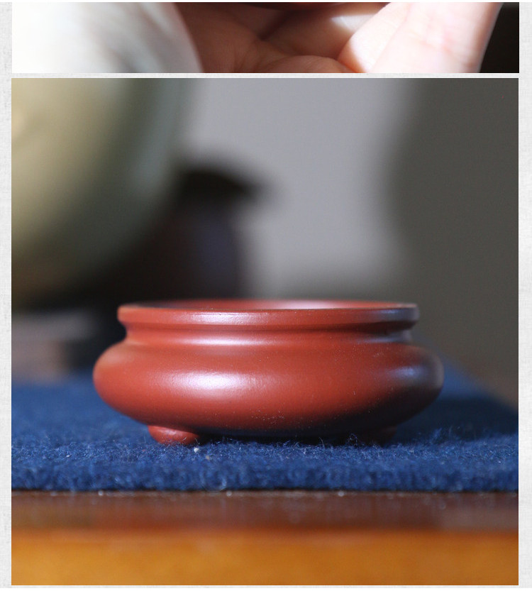 Purple Clay Miniature Flowerpot Miniature Thumb Pot Palm-sized Bonsai ...