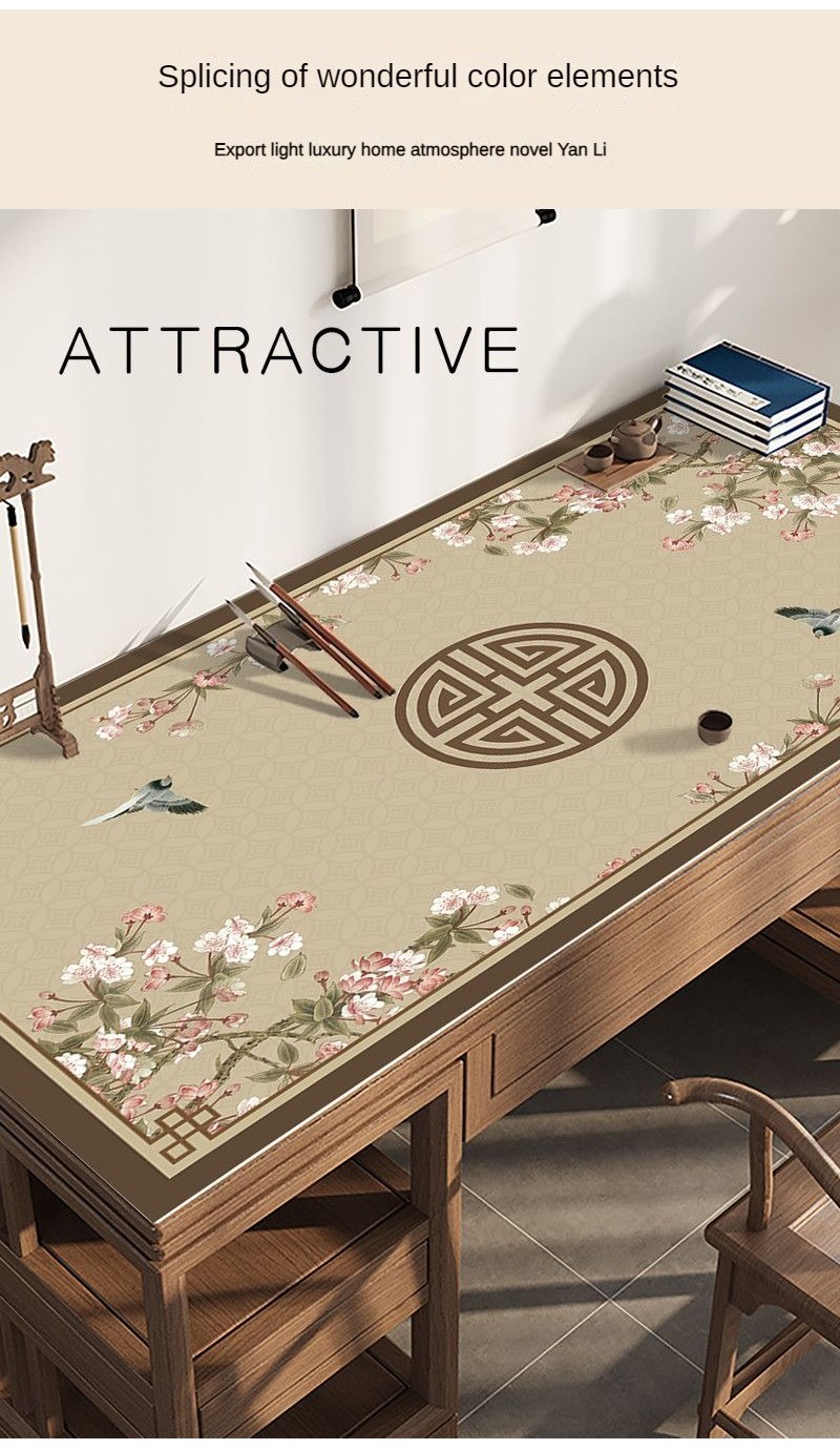 Chinese Leather Desk Pad Waterproof Anti-scald Tablecloth Desktop ...