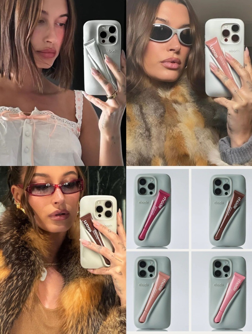 Fashion Yellow With Lip Glaze Rhode Lipstick Phone Case With Box For ...