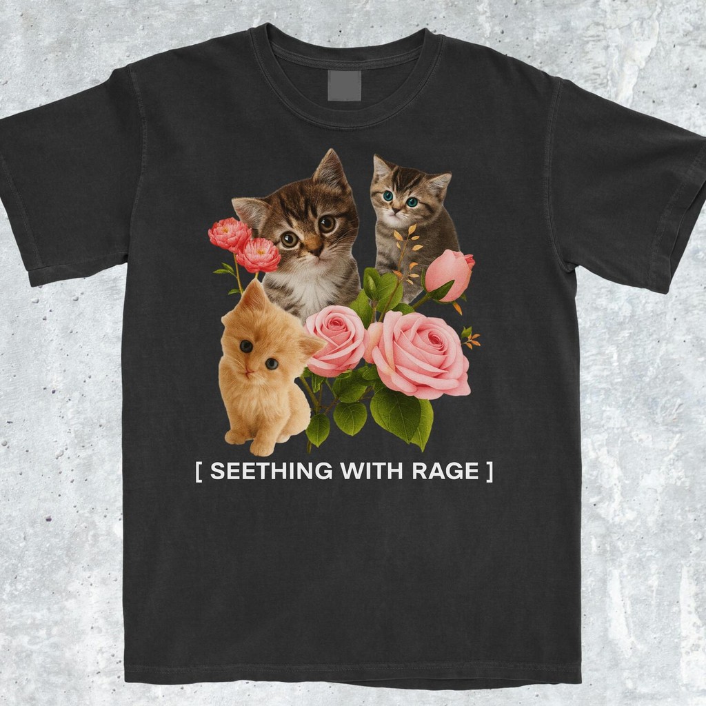 Funny Seething With Rage Cat Meme Shirt Funny Meme Shirt Popular Meme ...