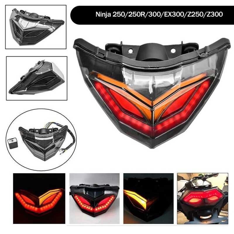 Motorcycle LED Tail Lights Brake Rear Turn Signals Integrated Light For ...