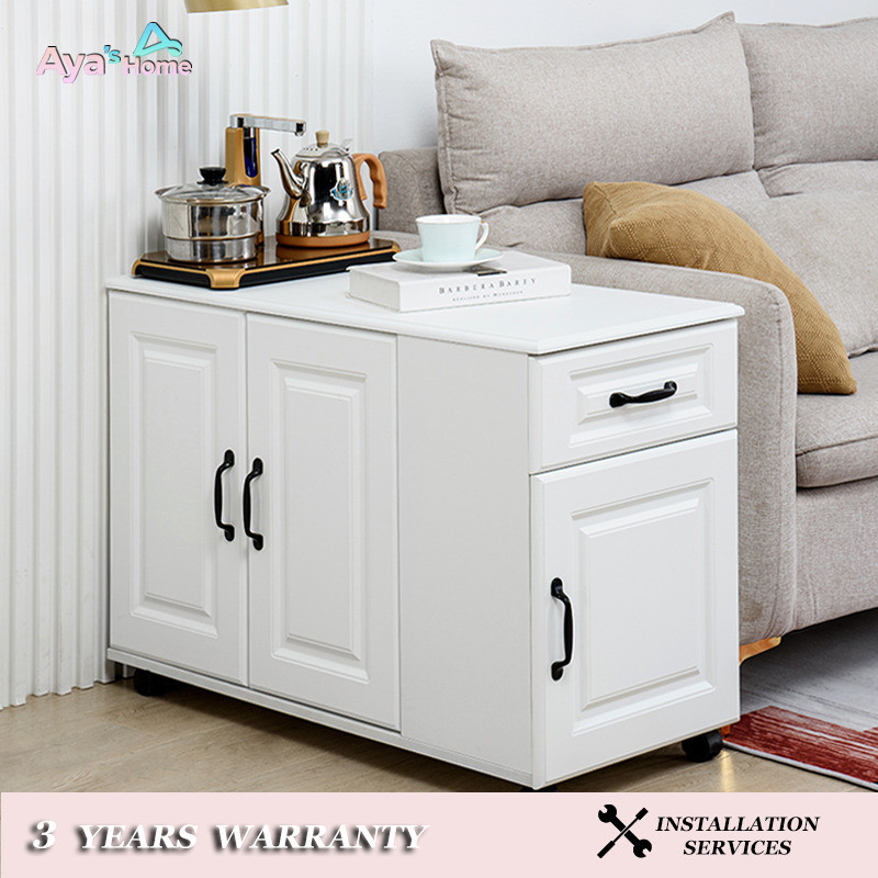 AyaE Movable Bedside Table Tea Cabinet Side Table Sofa Cabinet Corner ...