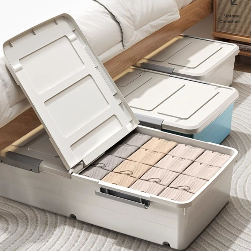 Storage Box With Pulley Flat Storage Container Plastic Container ...