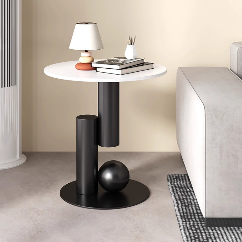 Side Table Rock Slab Side Table Living Room Cream Style Coffee Table ...