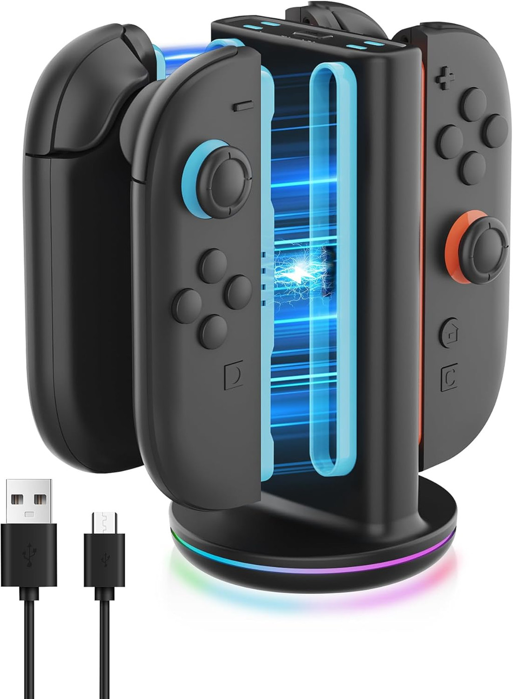 4-in-1 Charging Dock For Nintendo Switch 2 JoyCon Controller Gamepad ...