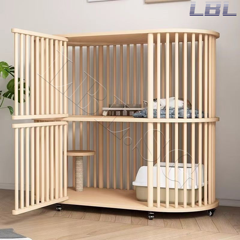 LBL Cat Cage Cat Villa Cat Cabinet Multi-layer Solid Wood Large Space ...