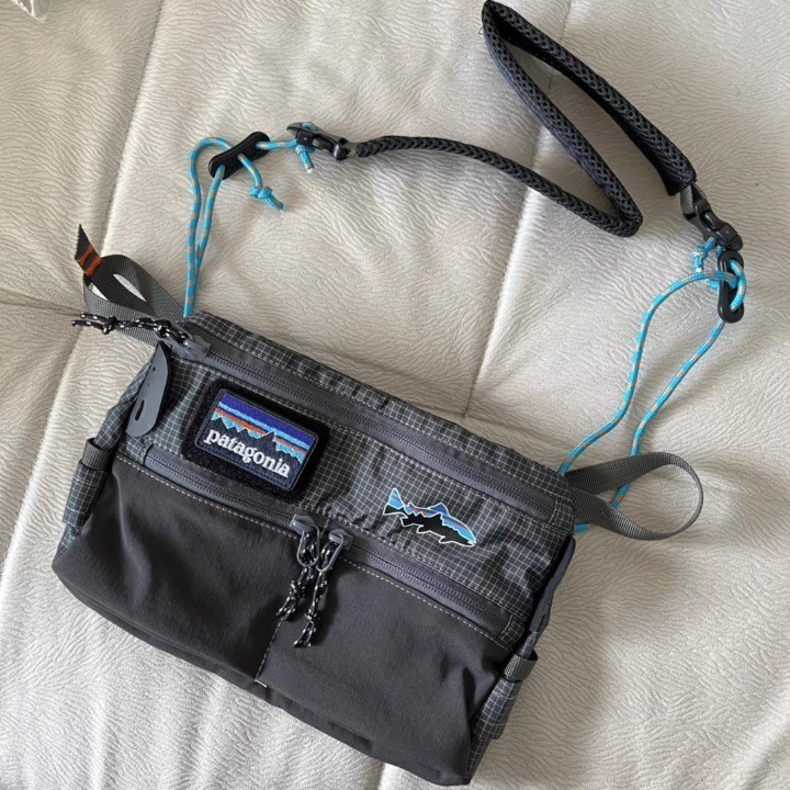 Patagonia sling bag Multifunctional Lightweight Waterproof Plaid Nylon ...