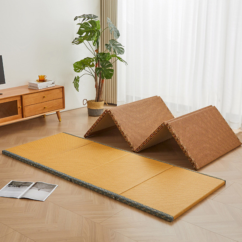 Mattress Foldable Japanese-style Folding Tatami Floor Reed Sleeping ...