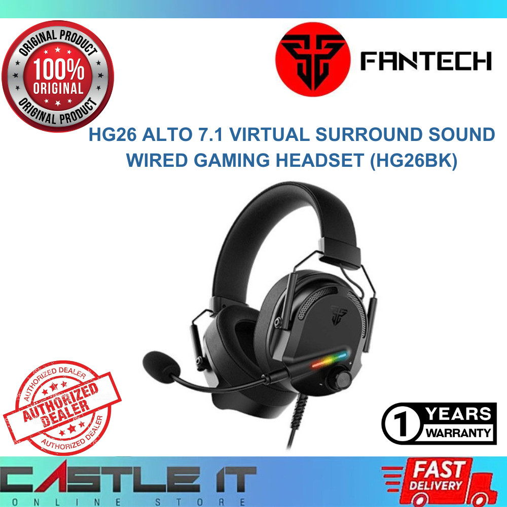 Fantech HG26 ALTO 7.1 Virtual Surround Sound Wired Gaming Headset ...