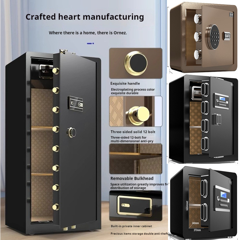 Ssr Steel Safe Box Home Office Safe Box Fingerprint Password Anti-theft ...