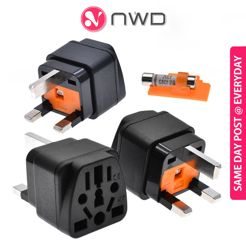 13A FUSE 》Universal Travel 3 Pin Plug US EU UK CN Plugs Socket Charger ...