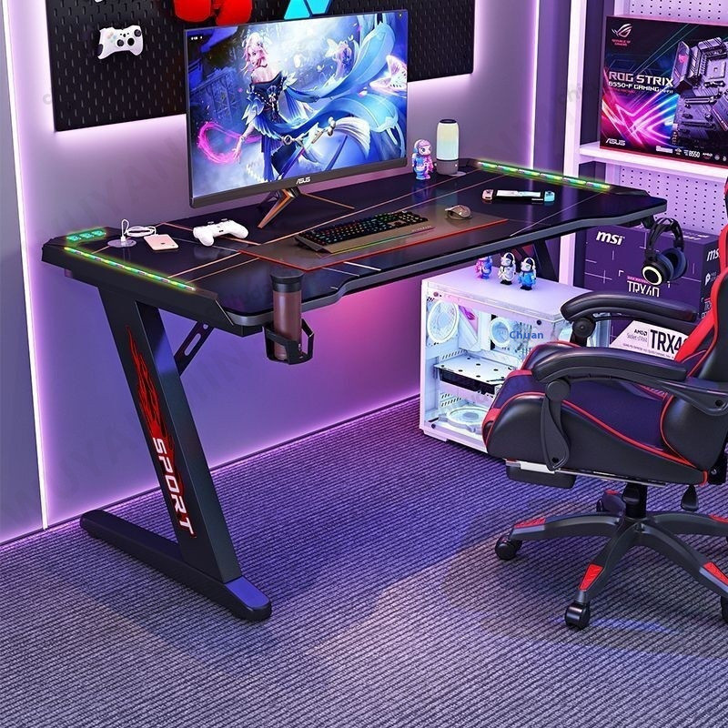 Esports Table Desktop Carbon Fiber Office Desk Bedroom Couple E-sports ...