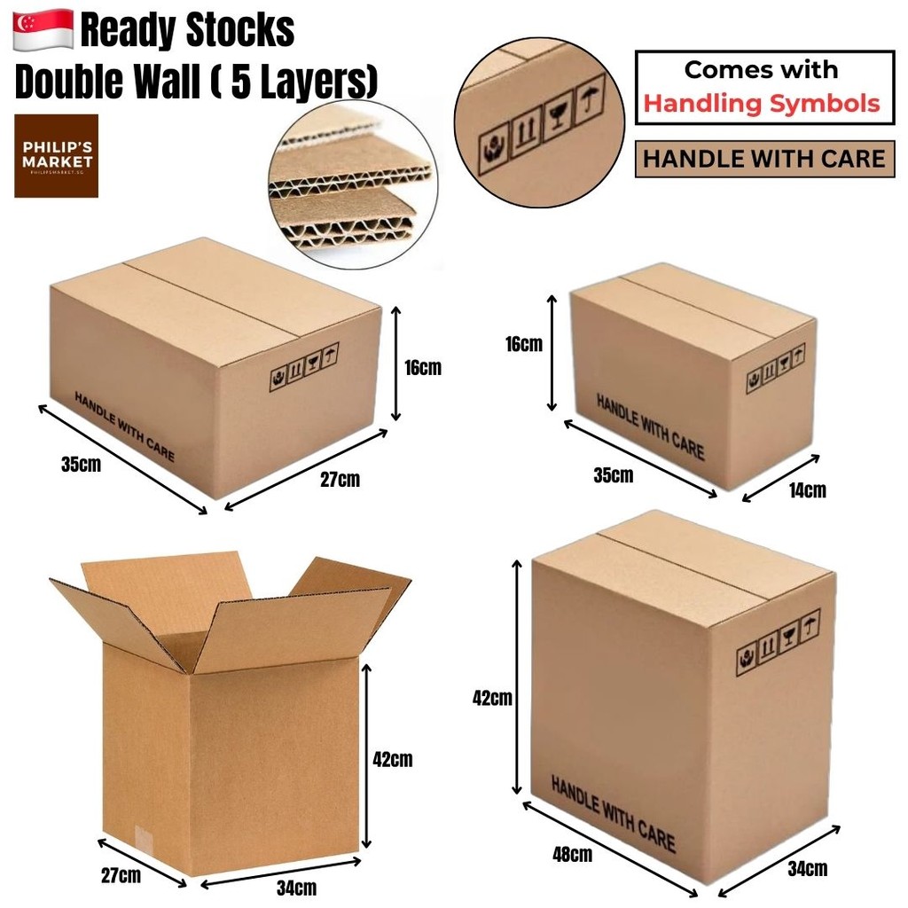 (Mix N Match) Double Wall Carton Box For Packing / House Moving / Box ...