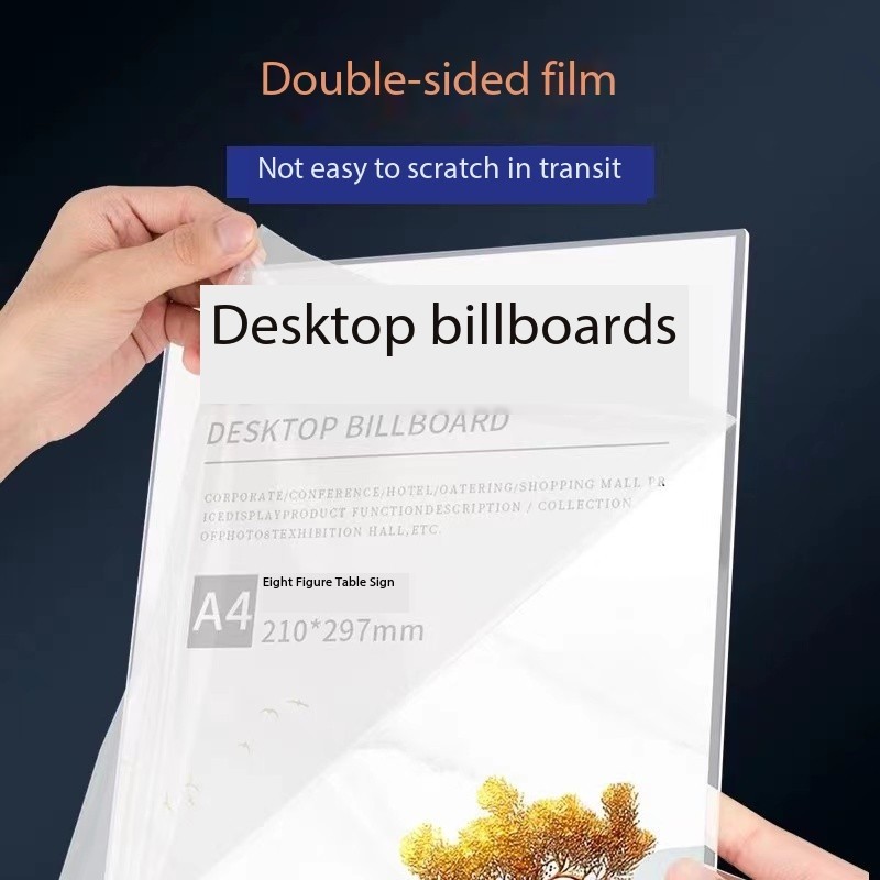 A4 Acrylic Table Card Transparent A5 A6 Table Card Table Sign Double ...