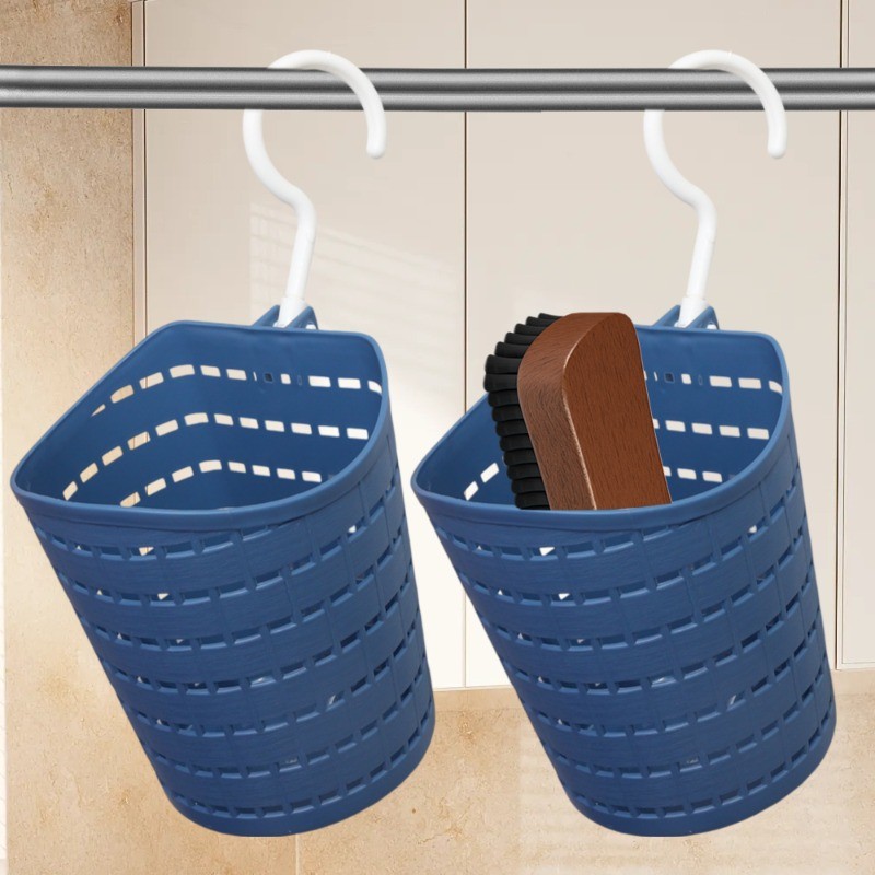 1/2Pcs Storage Basket With Hook - Hangable Drain Baskets - Plastic ...